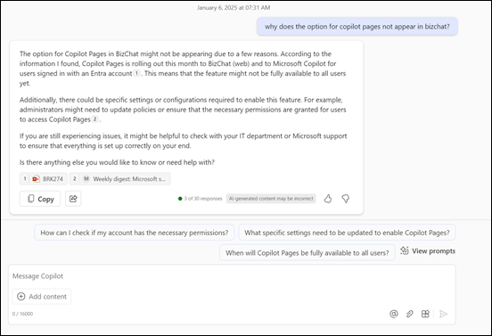 Copilot pages not appearing in Edge inprivate – CIAOPS