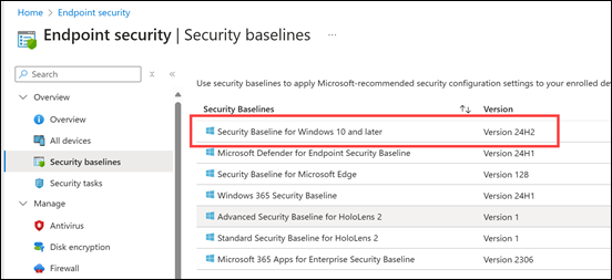 Updated Windows for Endpoint Security Baseline – CIAOPS