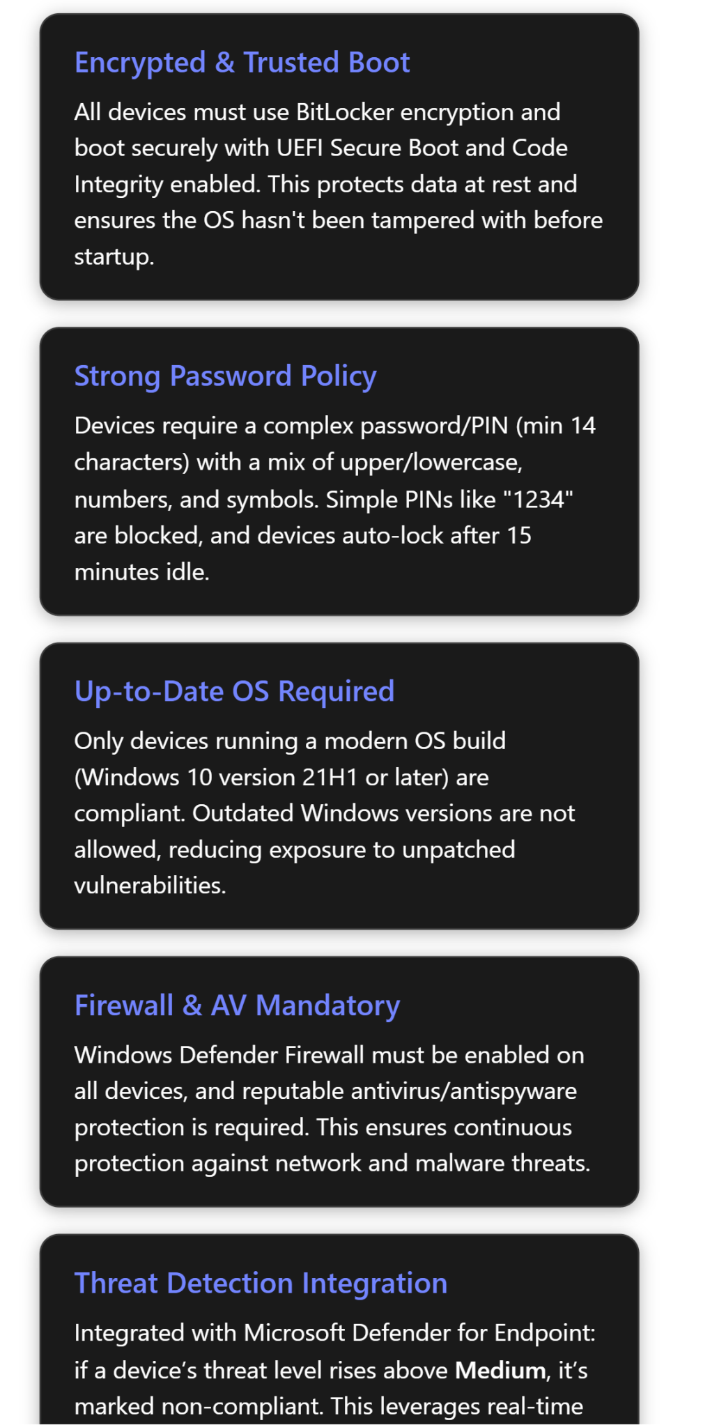 Analysis of Intune Windows 10/11 Compliance Policy Settings for Strong Security – CIAOPS