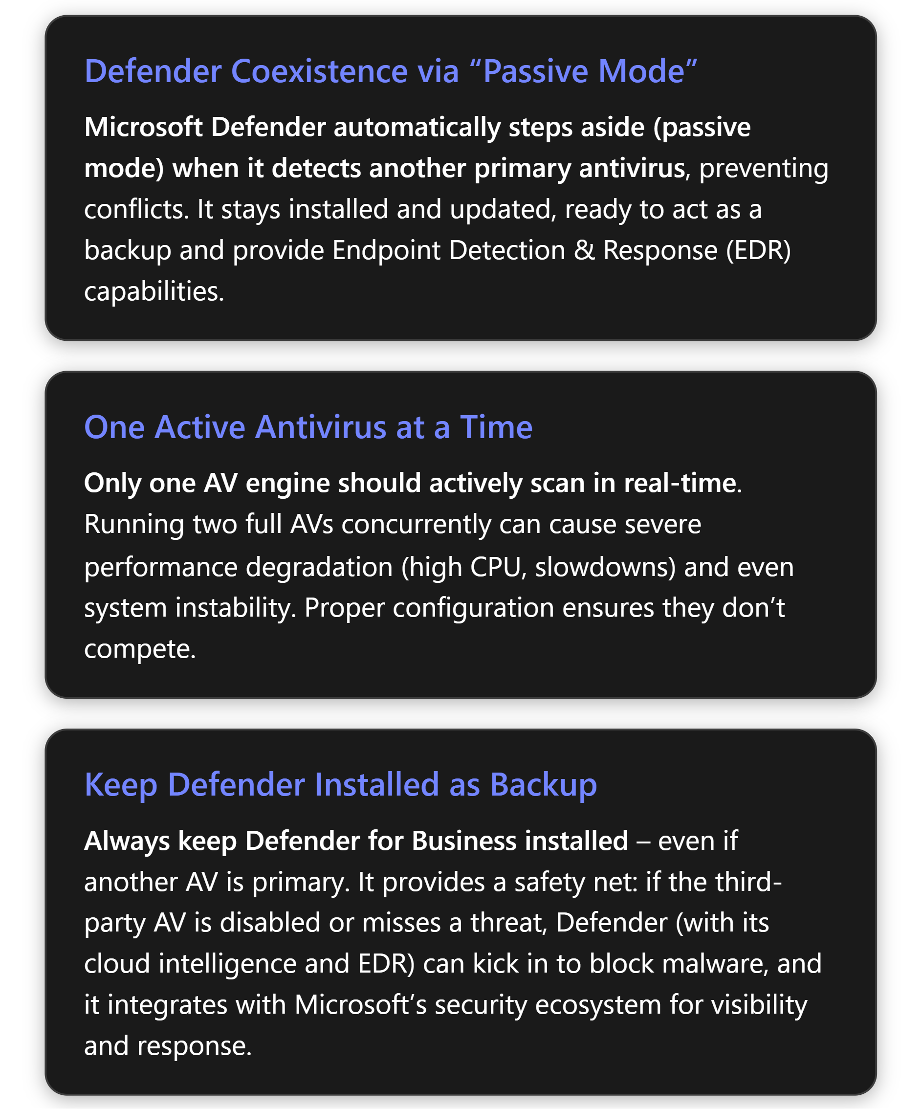 Coexistence of Microsoft Defender for Business with Third-Party ...